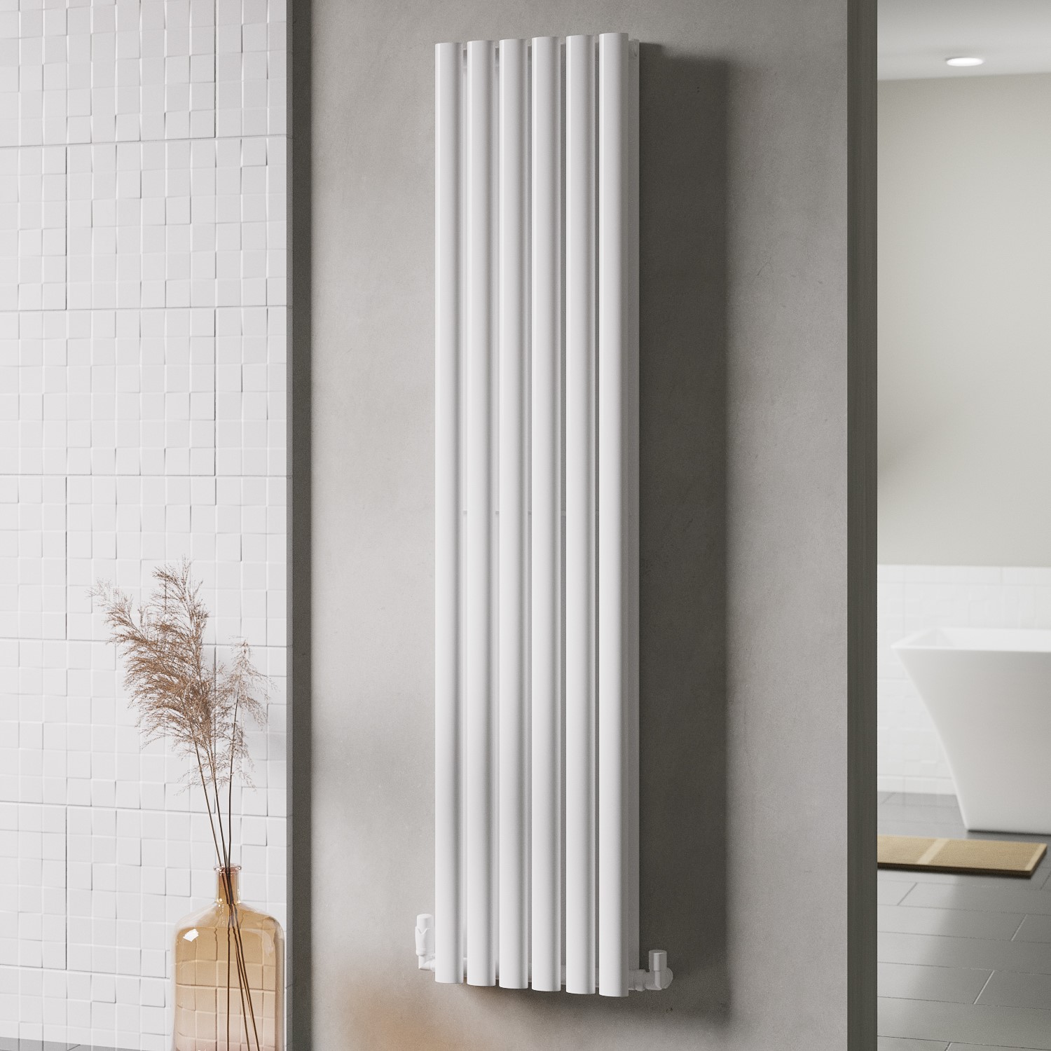White Vertical Double Panel Radiator 1600 x 360mm - Margo - Better ...