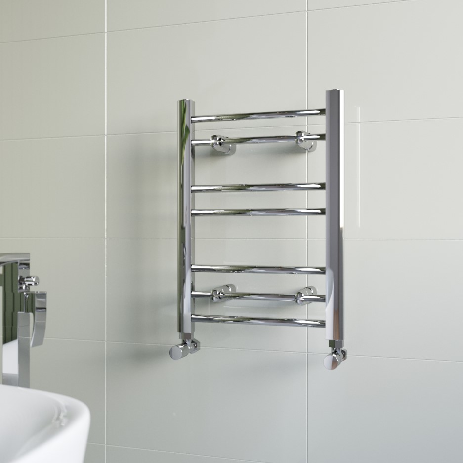 Sahara Chrome Heated Towel Rail - 600 x 400mm - Better Bathrooms