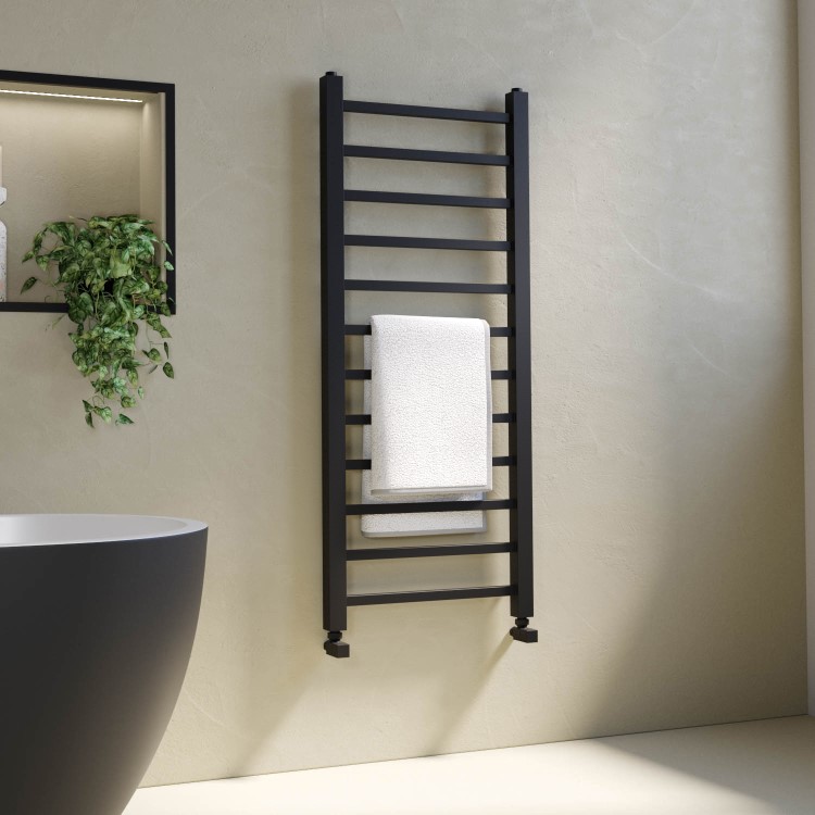 Black Towel Radiator 1200 x 500mm - Sonoran - Better Bathrooms