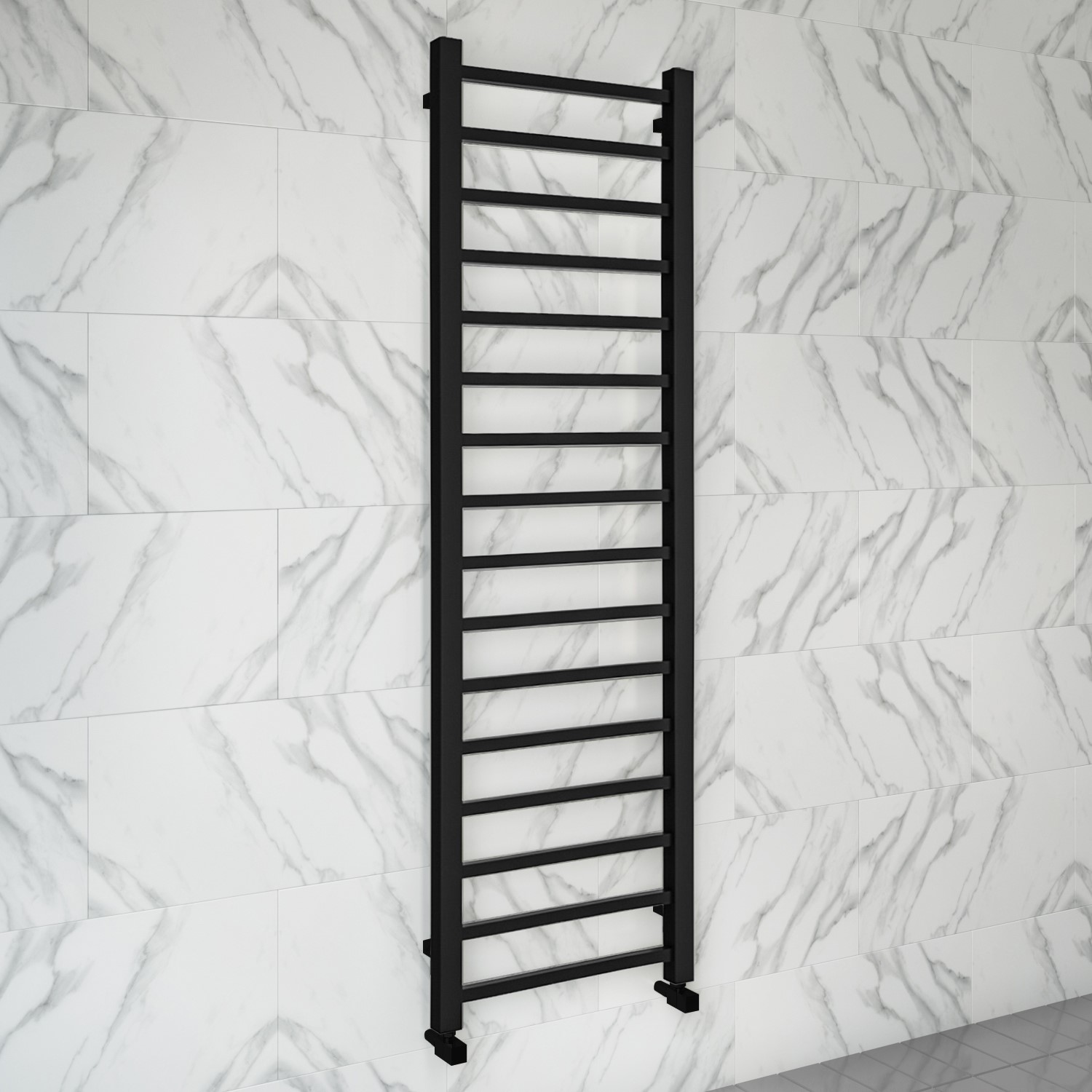 Black Heated Towel Rail Radiator 1600 x 500mm - Sonoran - Better Bathrooms