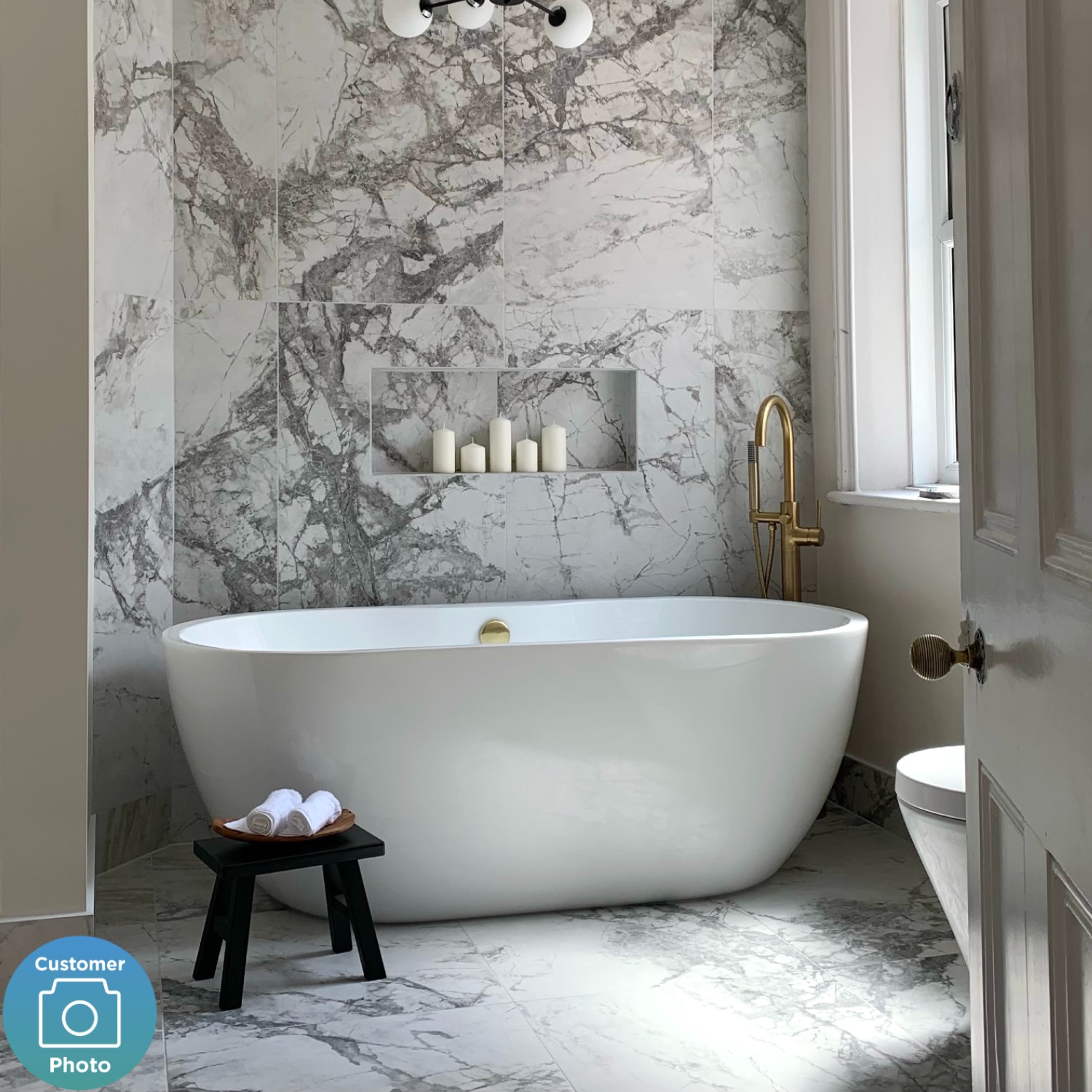 GRADE A2 - Lisbon Freestanding Bath Double Ended - 1795 x 750mm ...