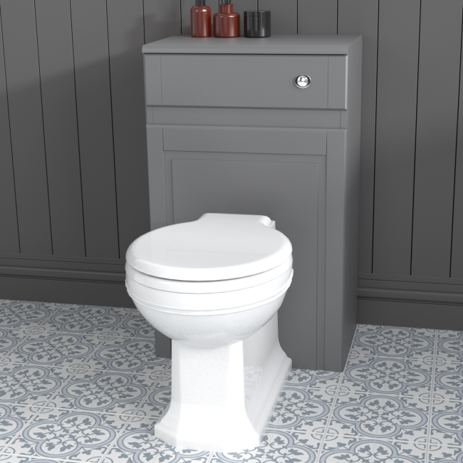Traditional Grey Toilet WC Unit - 500mm - Westbury Range - Better Bathrooms