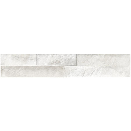 White Split Face Wall Tile 8 x 44.25cm - Bata - Better Bathrooms