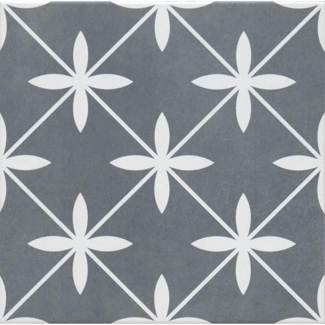 Grey Patterned Floor Tile 330 x 330mm - Regent - Better Bathrooms