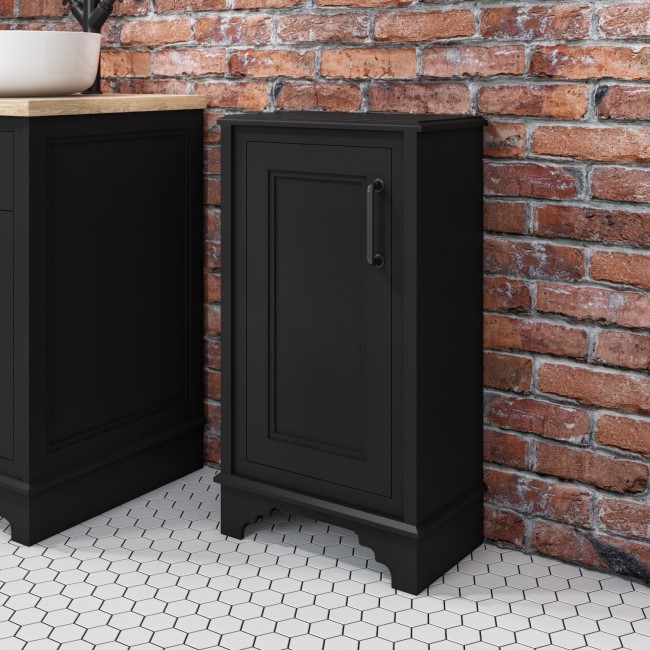 Black Freestanding Storage Unit 450mm - Camden - Better Bathrooms
