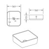 Black Square Countertop Basin 360mm - Augusta - Better Bathrooms