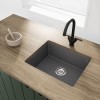 Single Bowl Undermount Grey Granite Composite Kitchen Sink - Enza ...
