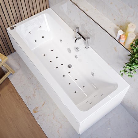 Double Ended Whirlpool Spa Bath with 14 Whirlpool & 12 Airspa Jets 1700 ...