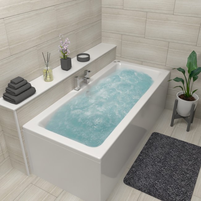 Double Ended Whirlpool Spa Bath with 14 Whirlpool & 12 Airspa Jets 1700 ...