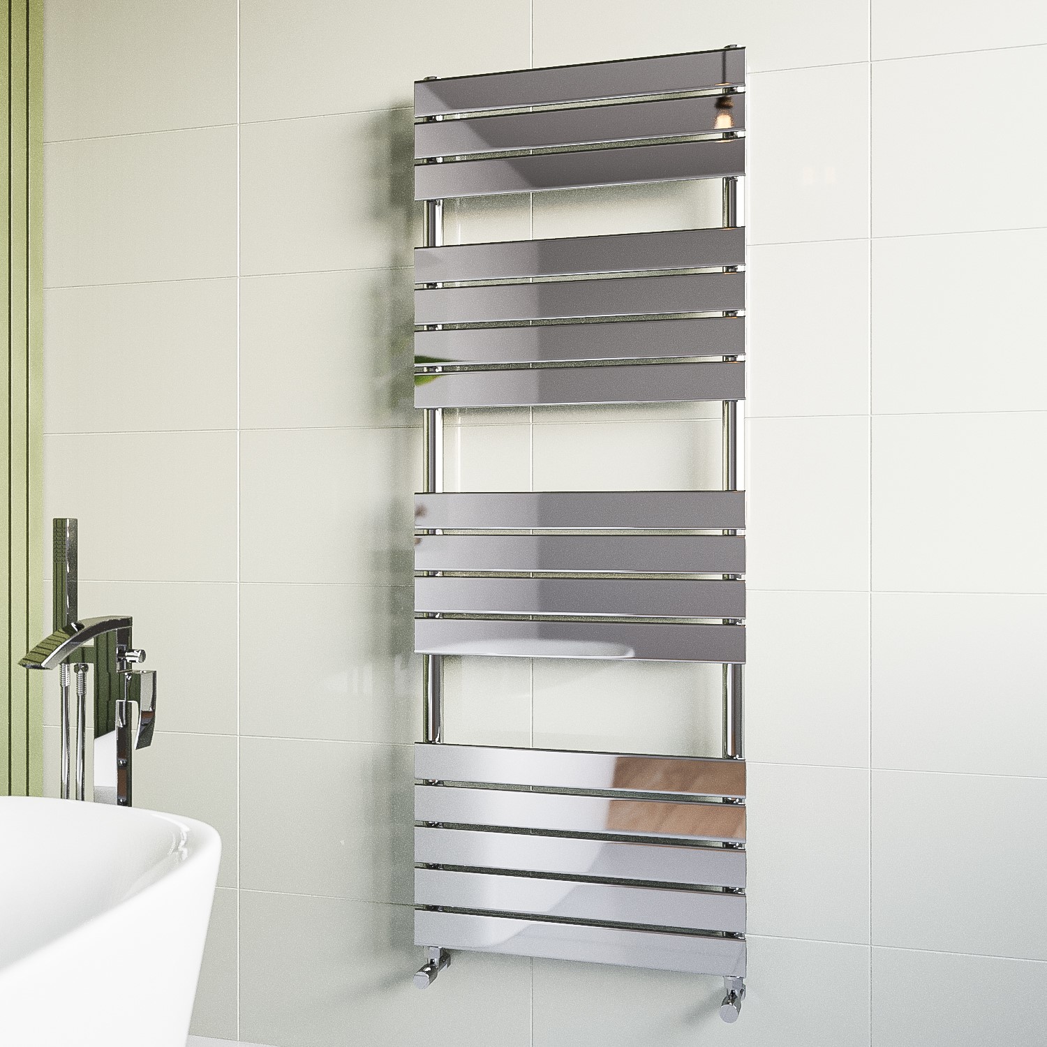 Chrome Towel Radiator 1600 x 600mm - Tundra - Better Bathrooms