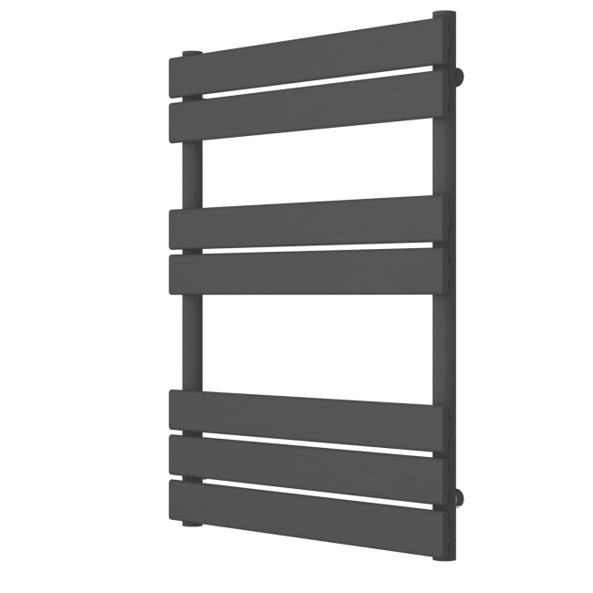 GRADE A1 - Anthracite Heated Towel Rail Radiator 800 x 600mm - Tundra ...