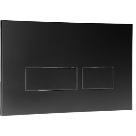 Black Flush Plate - Better Bathrooms