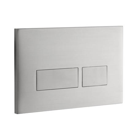 Brushed Stainless Steel Finish Flush Plate - Better Bathrooms