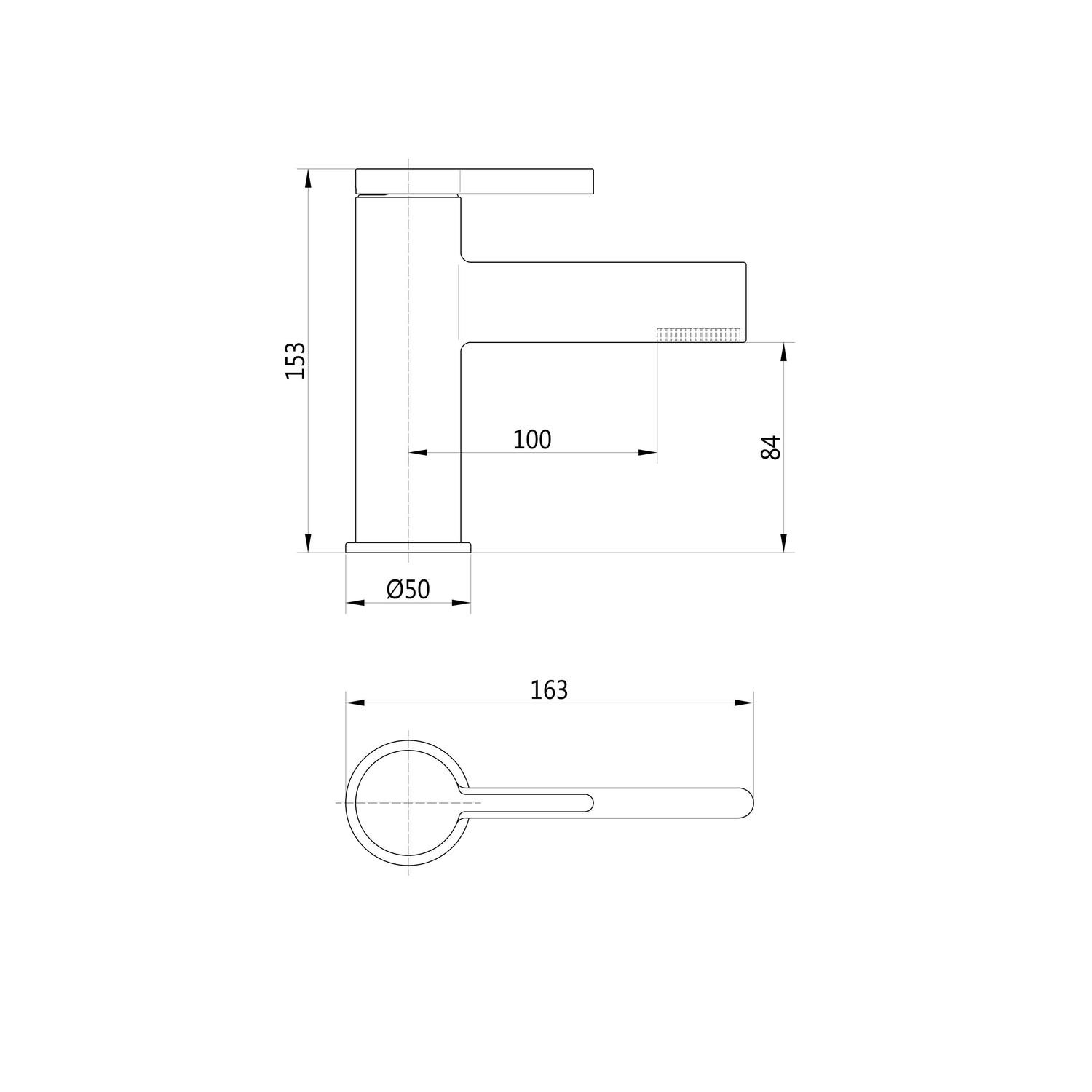 GRADE A1 - Chrome Mono Basin Mixer Tap - Boca - Better Bathrooms