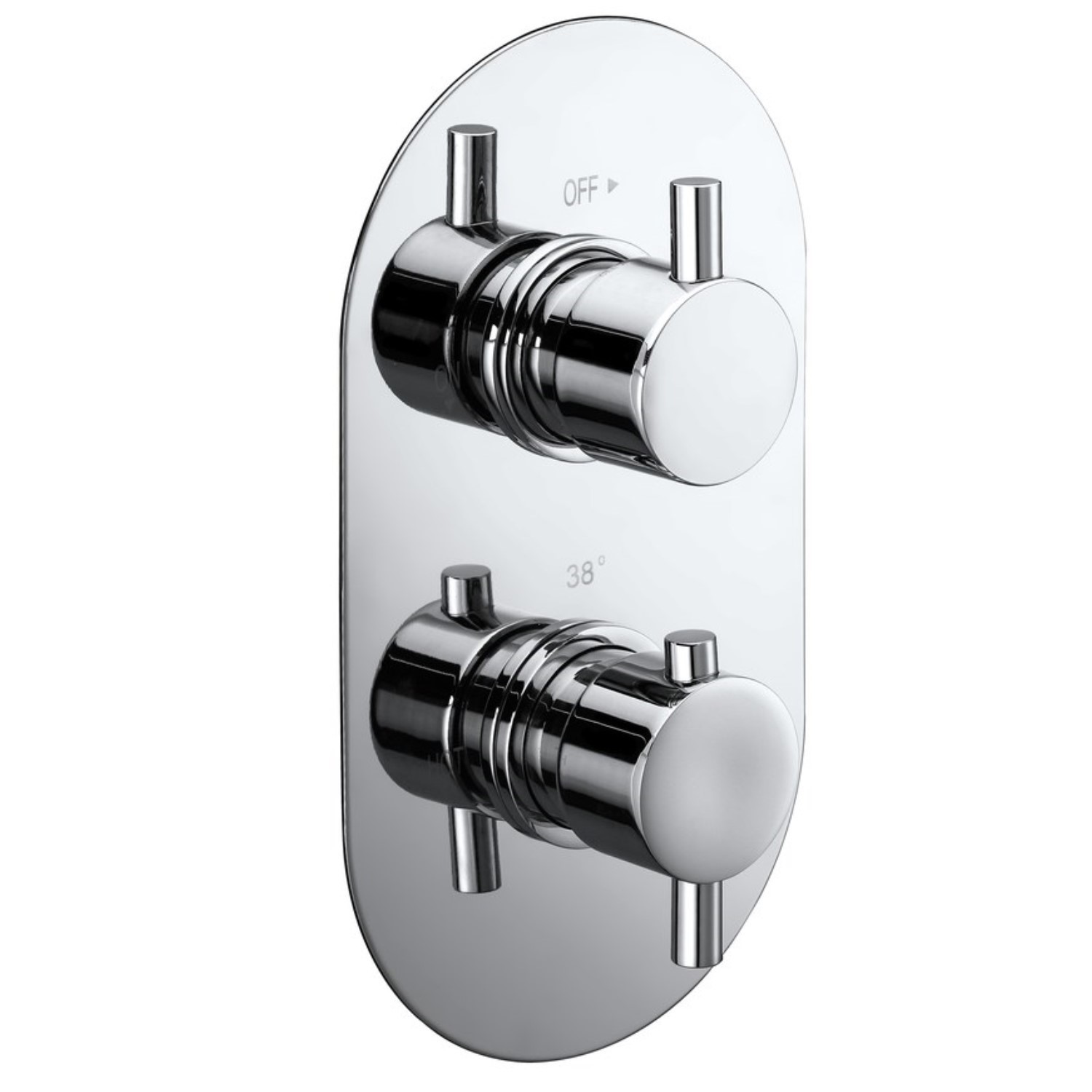 Flow round twin shower valve with diverter - 2 outlets - Better Bathrooms