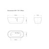Blue Freestanding Double Ended Bath 1645 x 745mm - Lisbon - Better ...
