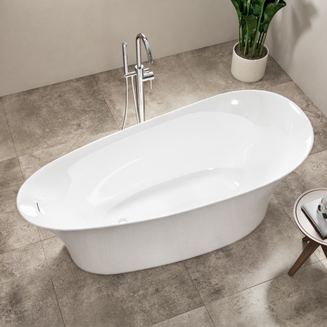 Freestanding Single Ended Slipper Bath 1700 x 830mm - Lotus - Better ...