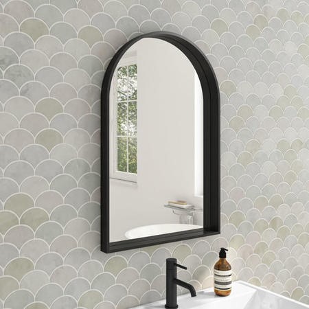 Arched Black Bathroom Mirror - 500 x 750mm - Empire - Better Bathrooms