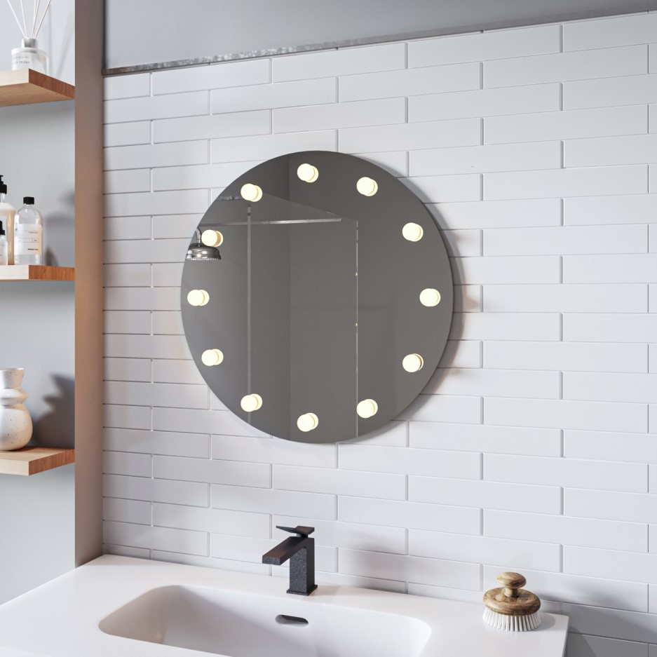 Hollywood Round LED Bathroom Mirror - 600mm - Better Bathrooms