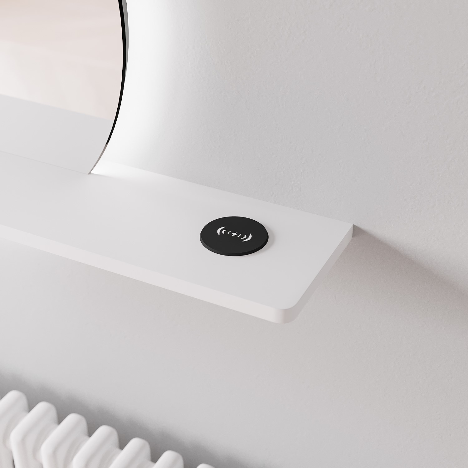 Grade A2 Round Backlit Led Bathroom Mirror With Demister And White