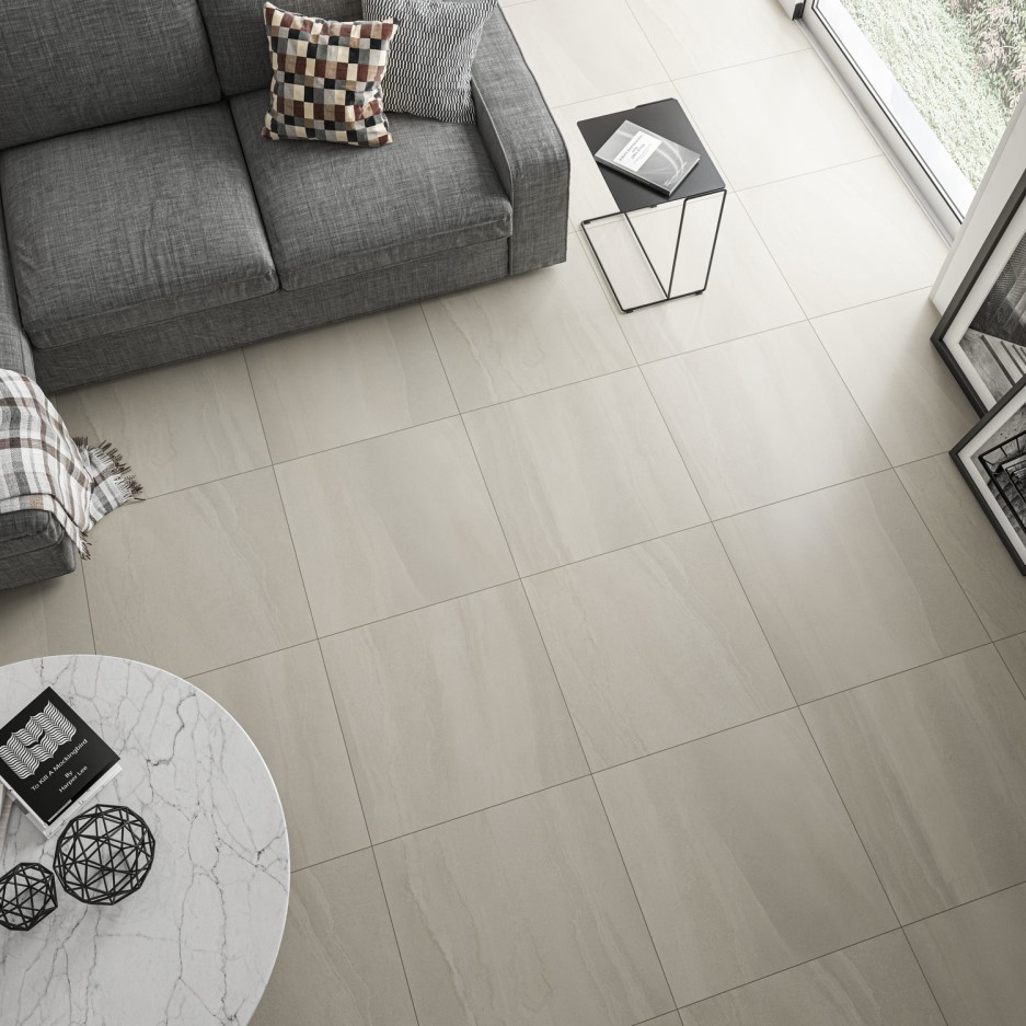 60cm x 60cm Duna White Floor Tile - Better Bathrooms