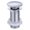 Push Button Unslotted Basin Waste - Chrome - Better Bathrooms