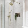 Brushed Brass Traditional Thermostatic Shower Set - Camden - Better ...