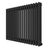 Black Horizontal 2 Column Traditional Radiator 600 x 830mm - Nambi ...