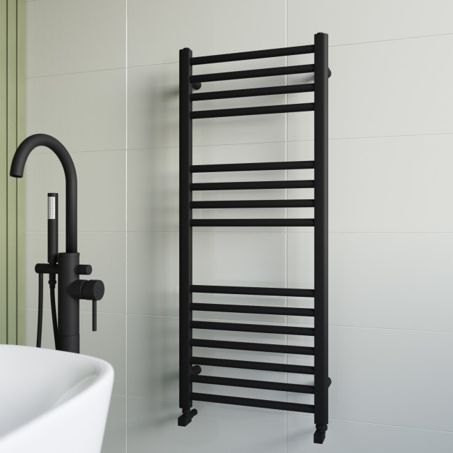 Black Towel Radiator 1200 x 500mm - Sahara - Better Bathrooms