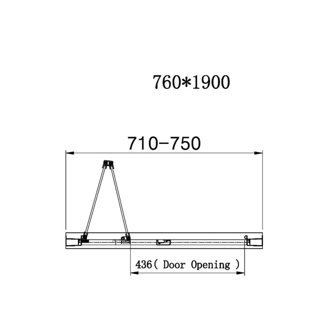 GRADE A2 - Carina 760mm Bi Fold Door - Better Bathrooms