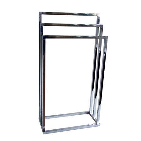 Chrome 3 Tier Free Standing Towel Rack - Better Bathrooms