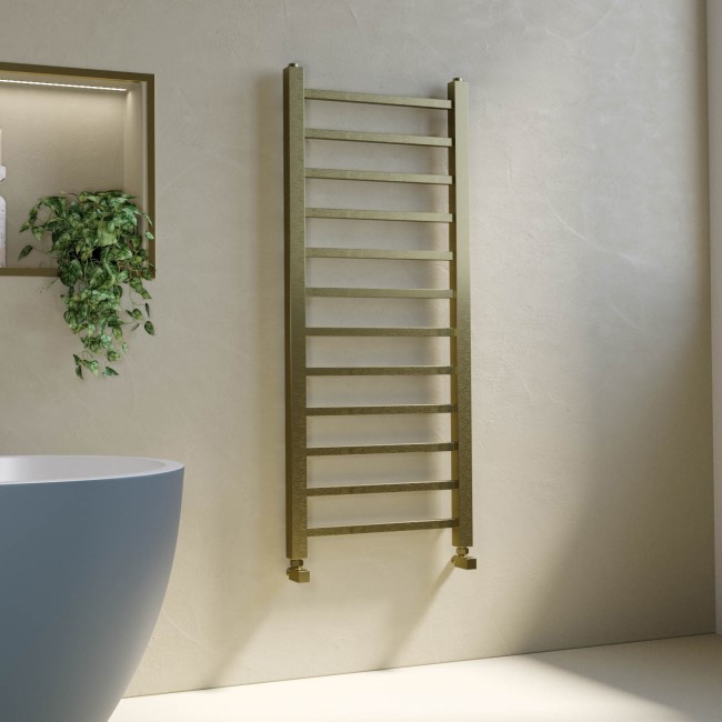 Brass Heated Towel Rail Radiator 1200 x 500mm - Sonoran - Better Bathrooms