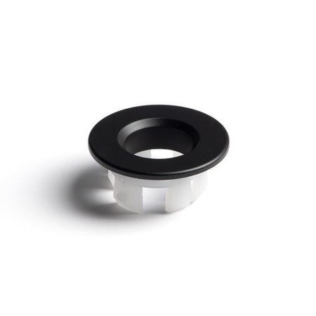 Matt Black Round Basin Overflow Cover - Ashford - Better Bathrooms