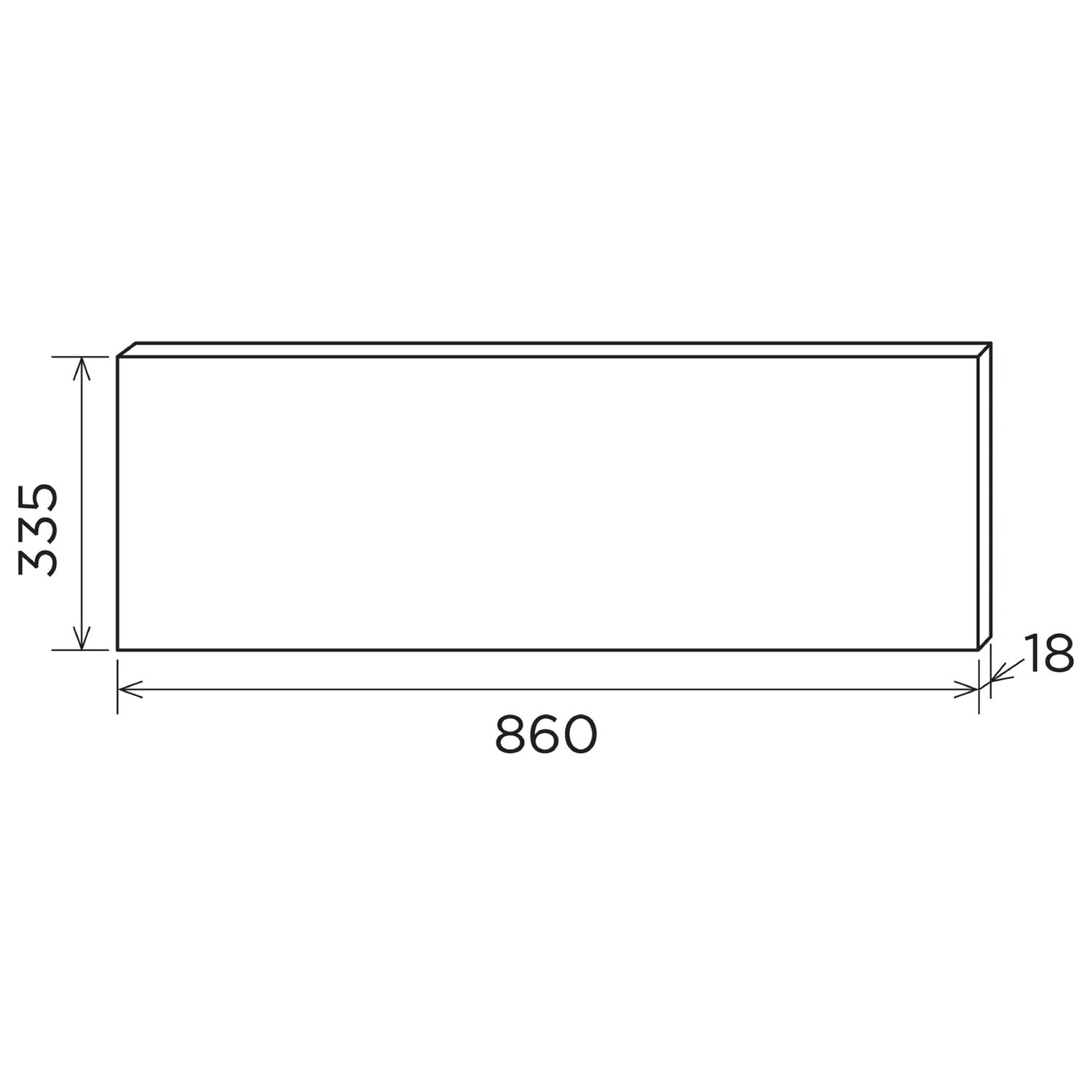 335mm Porcelain White Filler Panel - Aylesford - Better Bathrooms