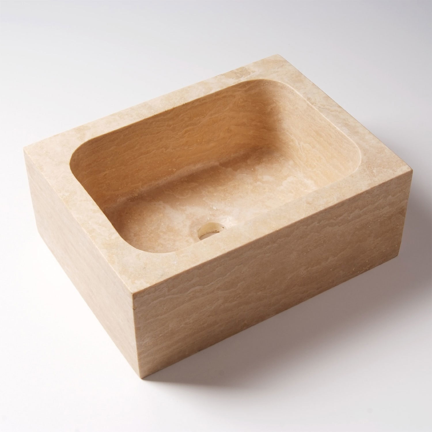 Travertine Rectangular Bowl - Better Bathrooms