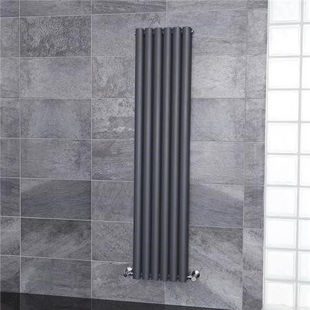 Nevada Beta Heat 1600 x 360mm Double Oval Panel Anthracite Vertical ...