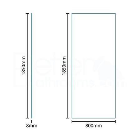 1850 x 800 Shower Panel - Clearance - Better Bathrooms