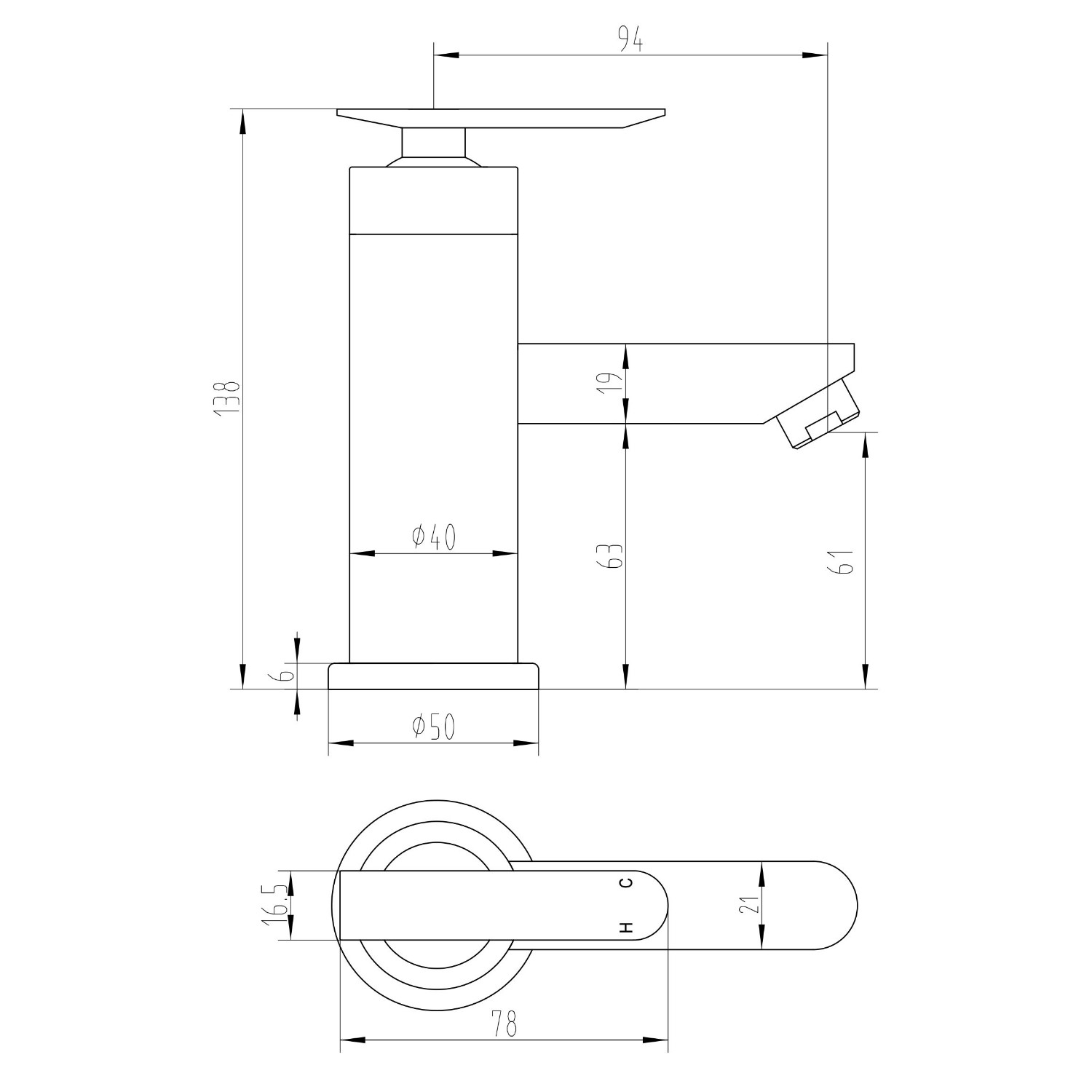 Harris Cloakroom Basin Mixer Tap - Better Bathrooms