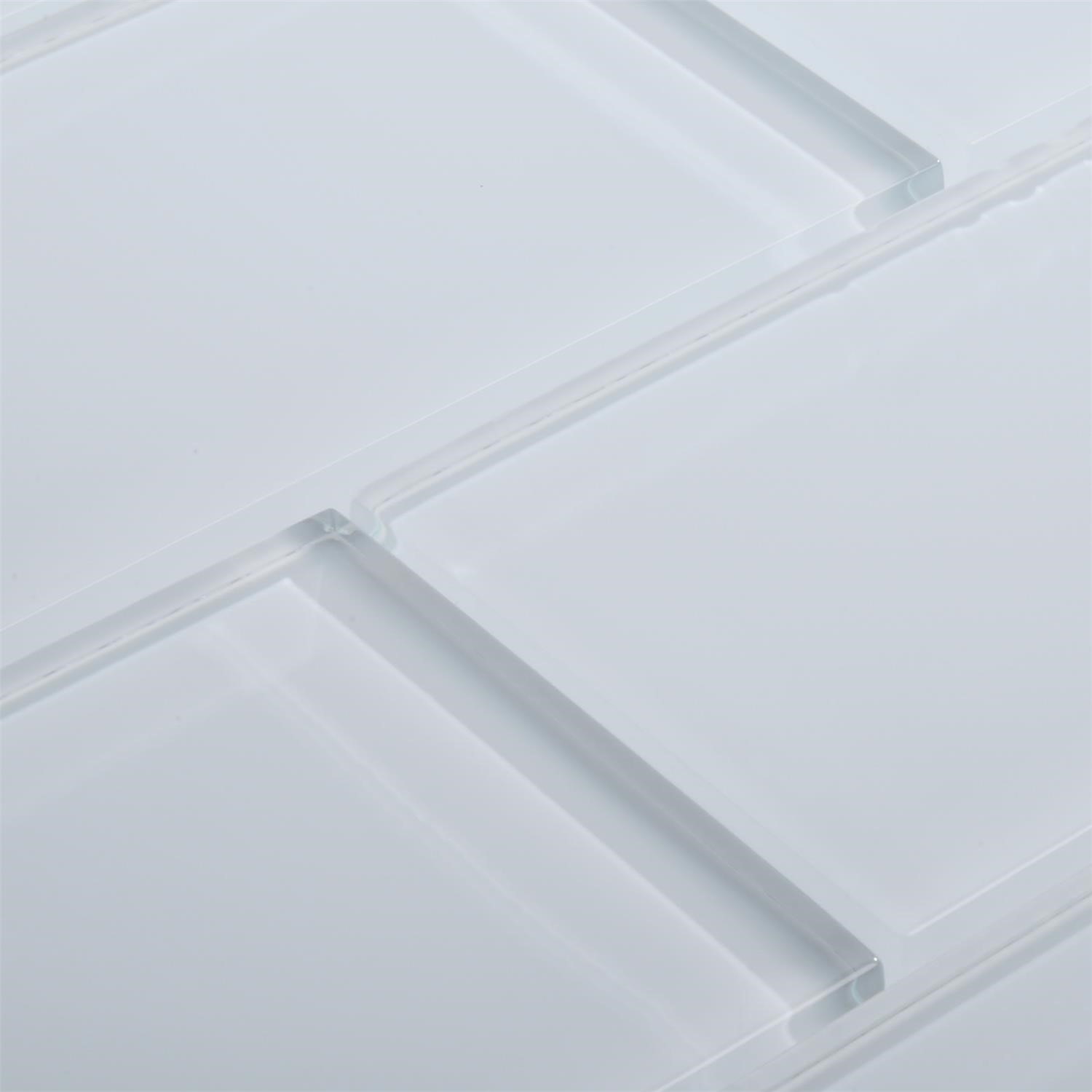 Polar Glass Large Brick Wall Mosaic - Better Bathrooms