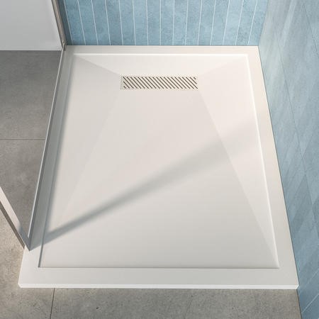 1000x900mm Rectangular Shower Tray – Slimline 25mm – Stone Resin ...