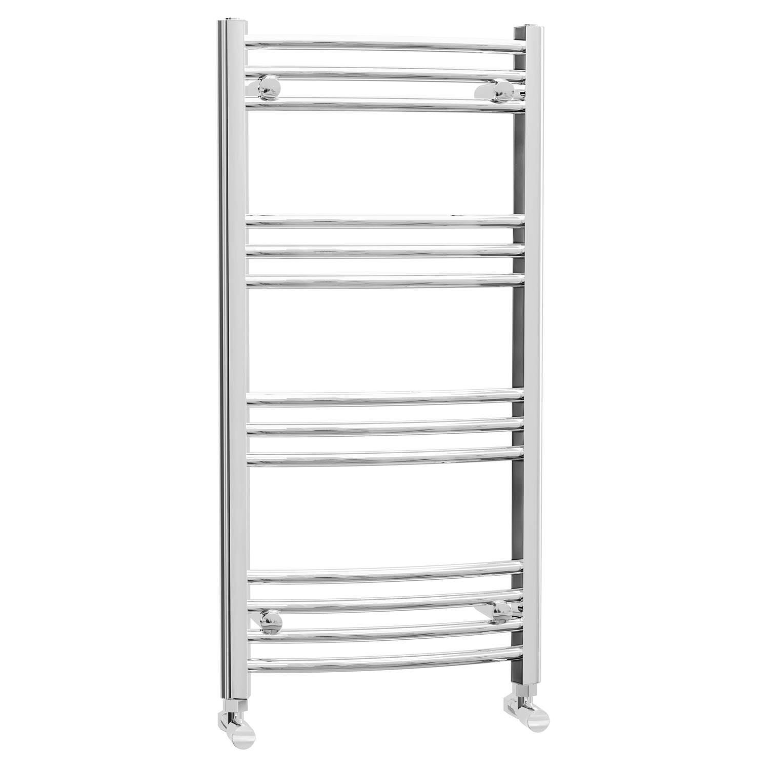Curved Chrome Bathroom Towel Radiator - 500 x 1000mm - Better Bathrooms