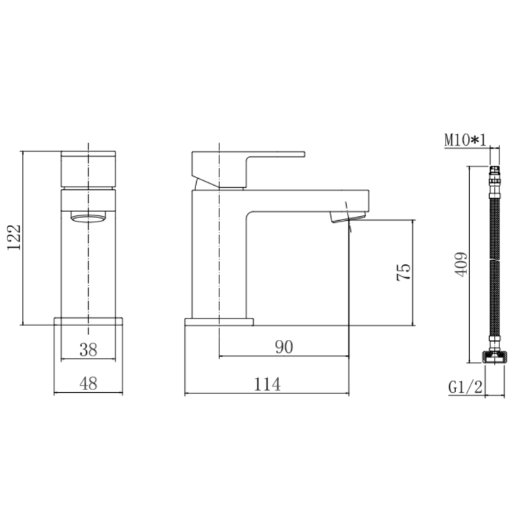 Chrome Cloakroom Mono Basin Mixer Tap - Como - Better Bathrooms