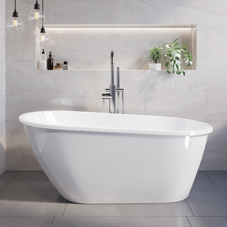 Freestanding Single Ended Slipper Bath 1540 x 740mm - Duna - Better ...