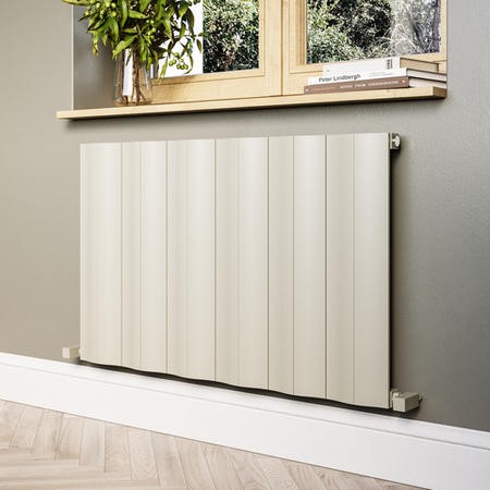 Beige Horizontal Wave Designer Single Panel Radiator 600 x 970 - Elbrus ...