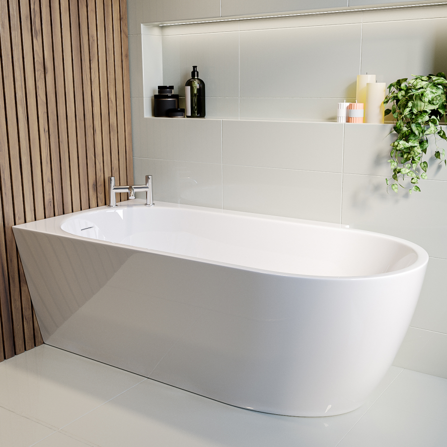 GRADE A1 - Freestanding Single Ended Left Hand Bath 1650 x 780mm - Faro ...