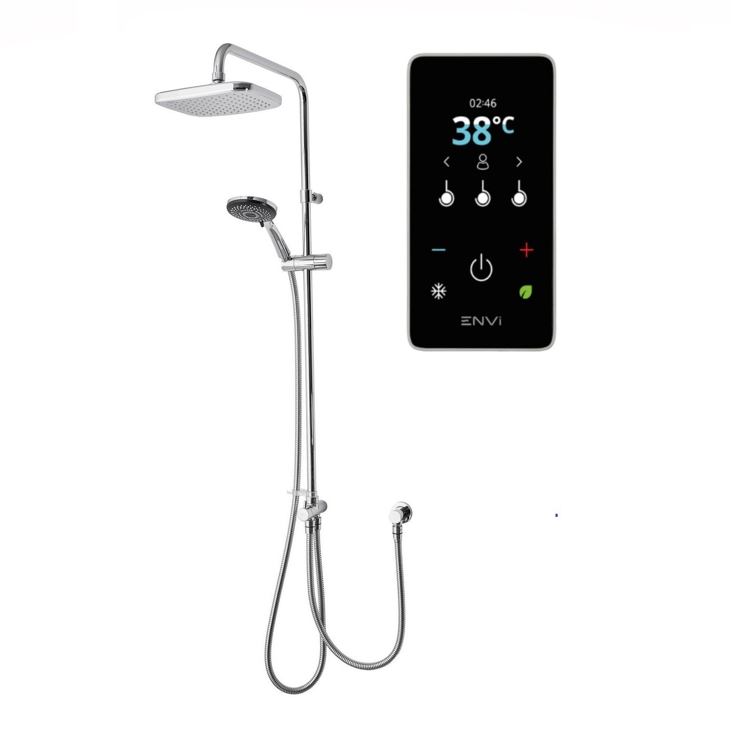 Triton ENVi 9.0kW Electric Shower With DuElec® Shower Kit - Chrome ...