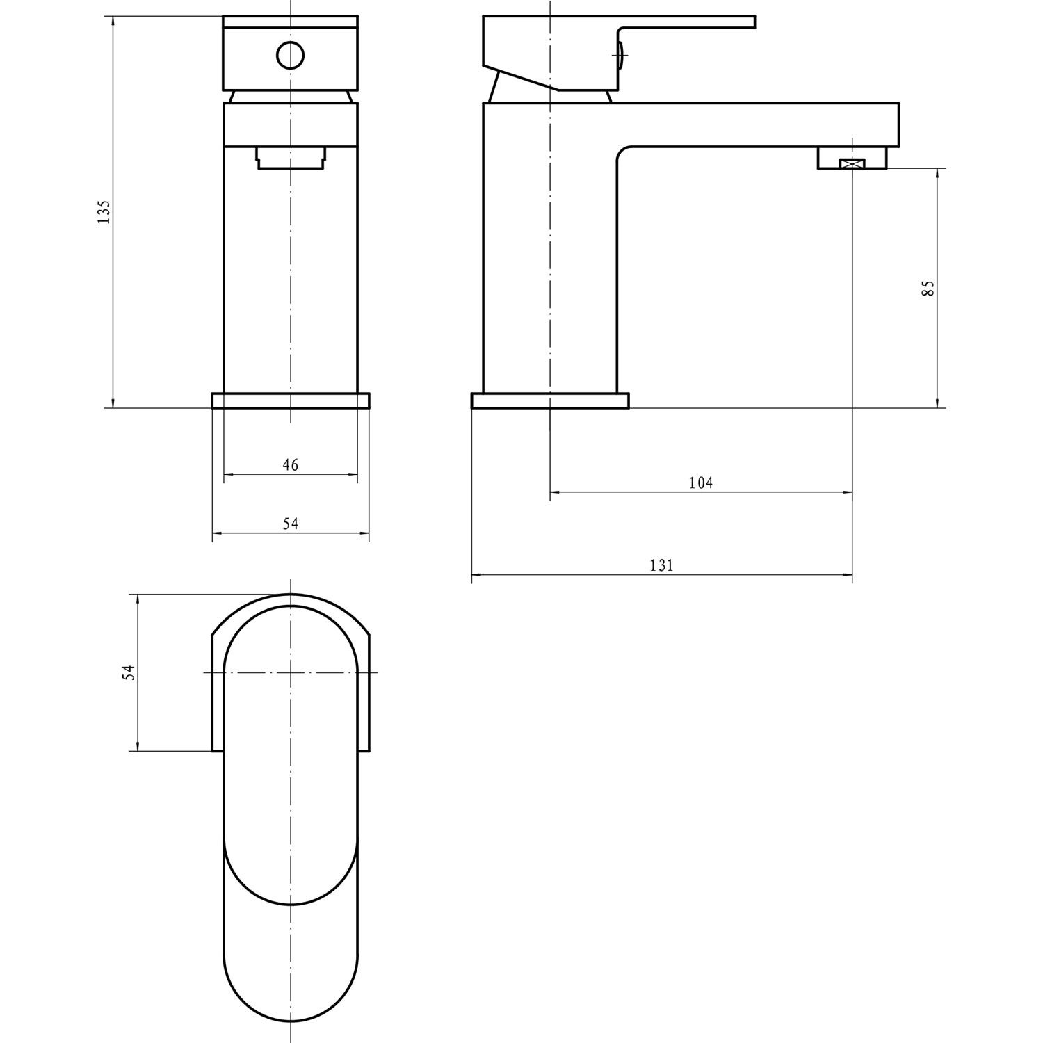 Minim Mono Basin Mixer Tap & Waste - Better Bathrooms