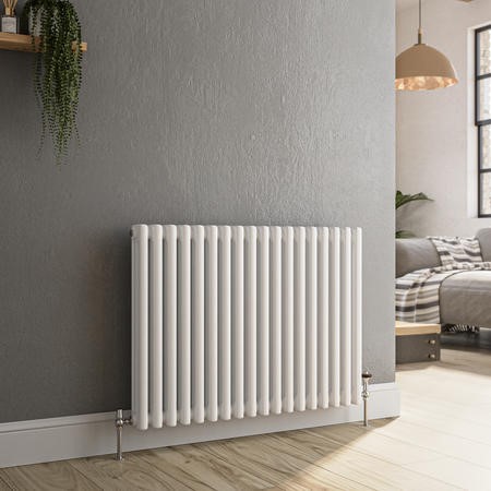 Reggio White Horizontal Triple Column Traditional Radiator 600x830mm ...