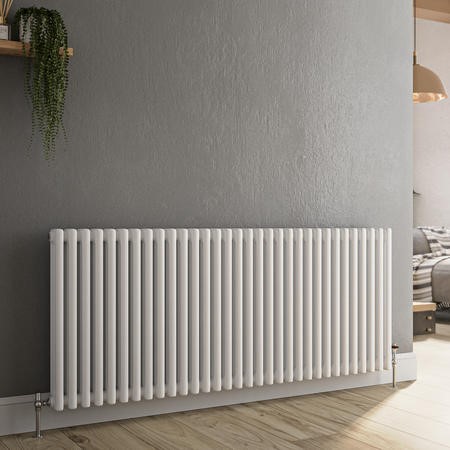 Reggio White Horizontal Triple Column Traditional Radiator 600x1460mm ...