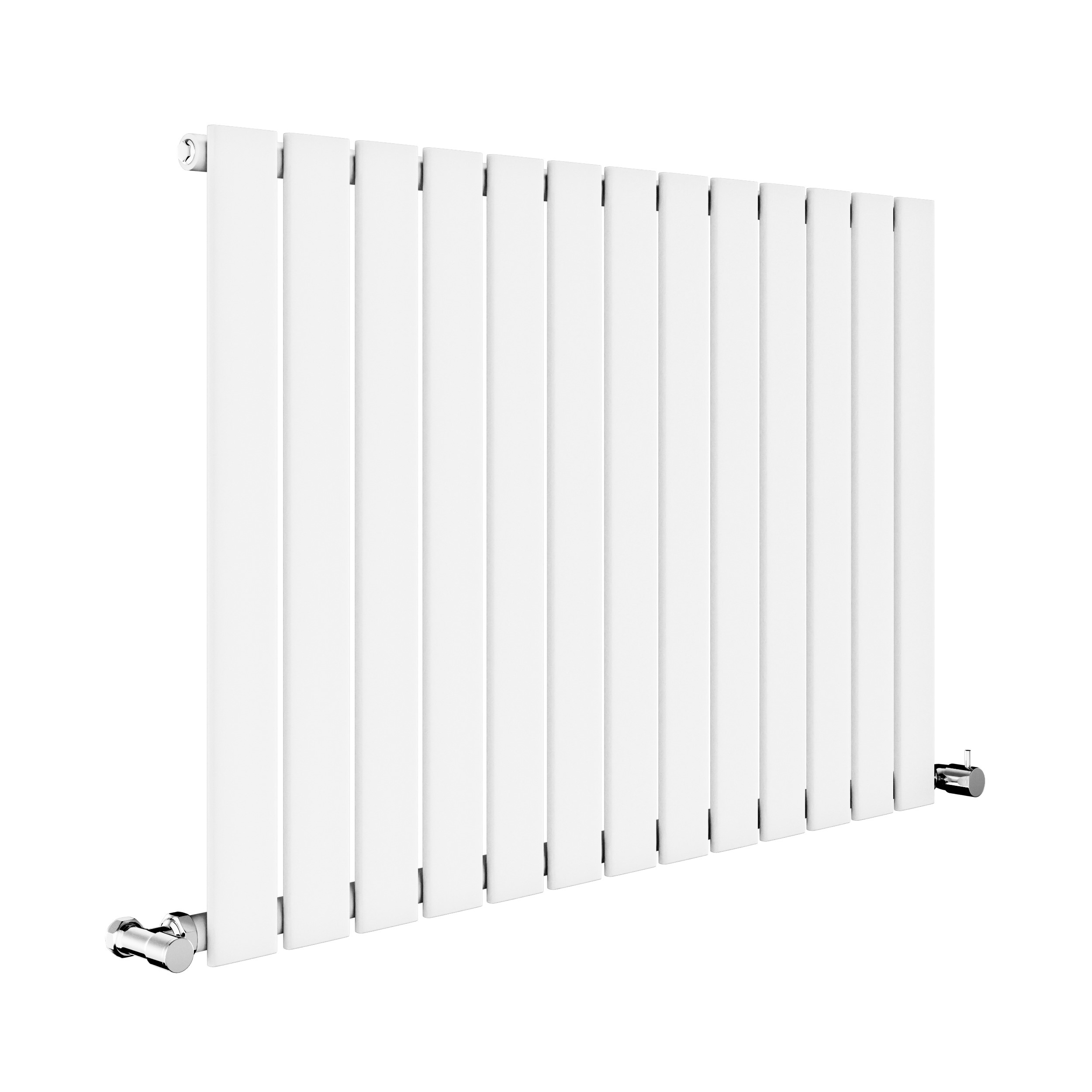 Riace White Horizontal Flat Designer Radiator 600x884mm Single Panel ...
